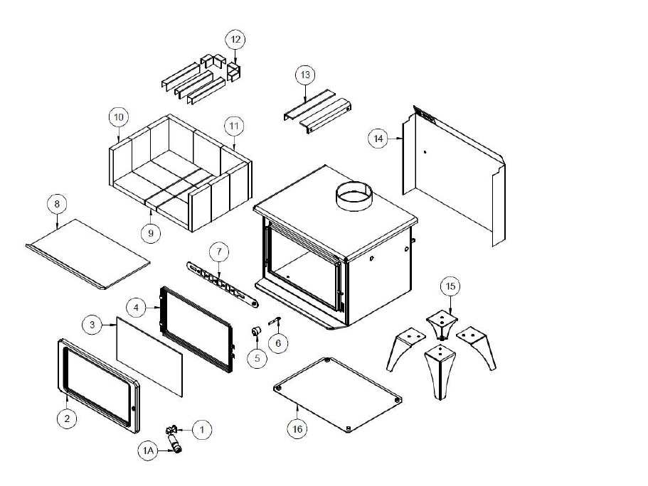 Maxiheat Prime 150 Freestanding Wood Heater (MXPRM150)